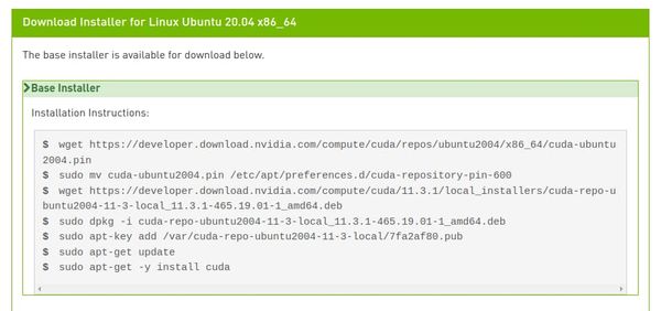 Ubuntu20.04安装CUDA11.3与CUDNN8